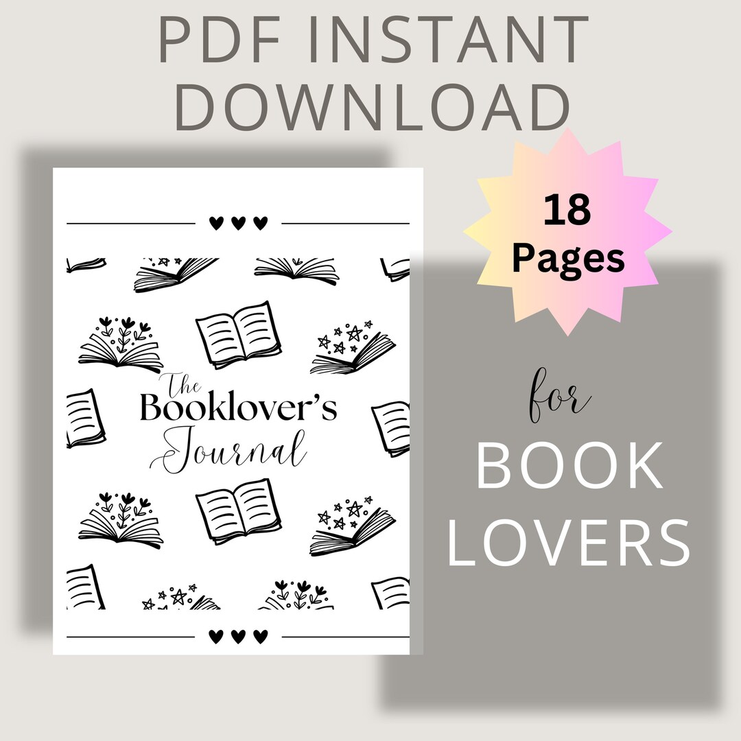 Reading Tracker Printable, Book Lover Reading Log 8X11 Letter Size ...