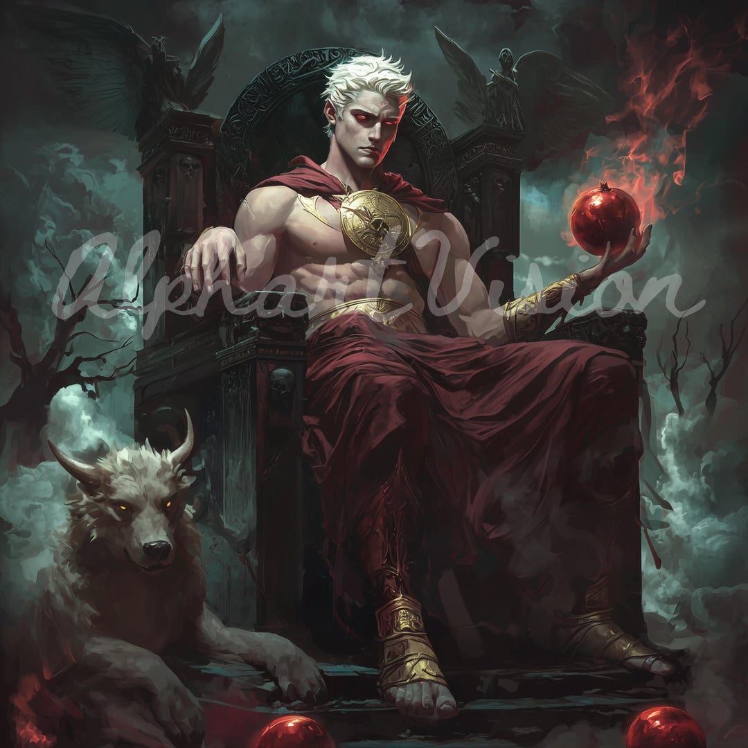 Hades Greek God Art Print | Underworld Fantasy Wall Art | Greek ...