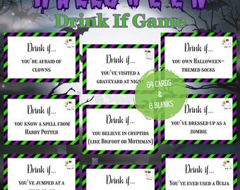 Halloween Drink If Game, Drink If Halloween Edition, Halloween Party ...