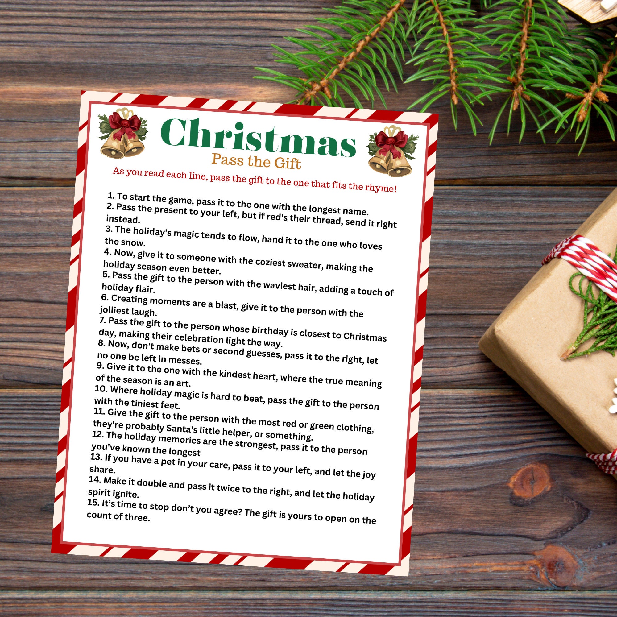 Christmas Pass the Gift Game, Pass the Present Game, Christmas Party ...