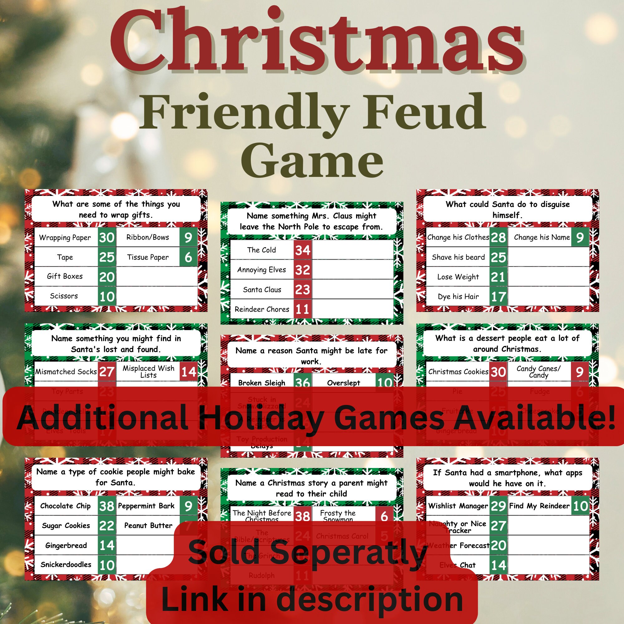 Christmas Finish the Phrase, Christmas Phrase Game, Christmas Printable ...