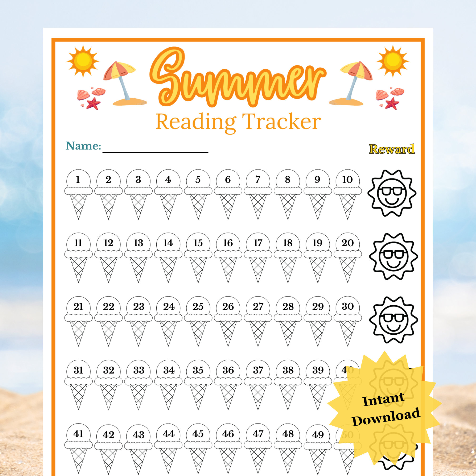 Summer Reading Tracker for Kids, Summer Reading Log, Reading Log for ...
