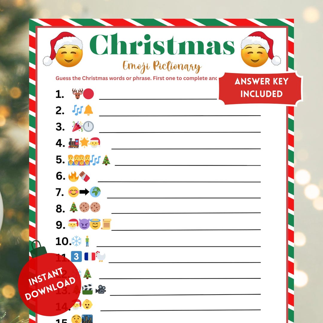 Christmas Emoji Game, Christmas Emoji Quiz, Fun Christmas Game ...