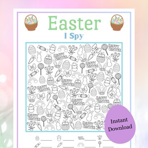 Easter I Spy Game, Easter Activity for Kids, Easter Party Game, Easter ...
