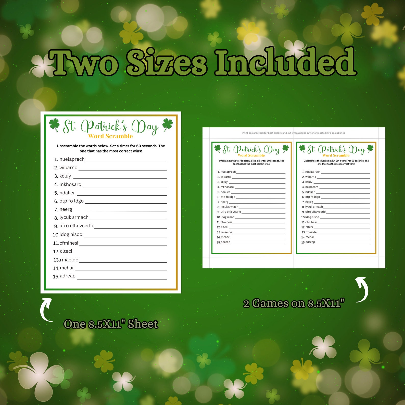 St Patrick's Day Game Bundle, St Patrick's Party Games and Activities ...