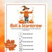 Fall Dice Game, Roll a Scarecrow Game, Fall Activity for Kids, Autumn ...