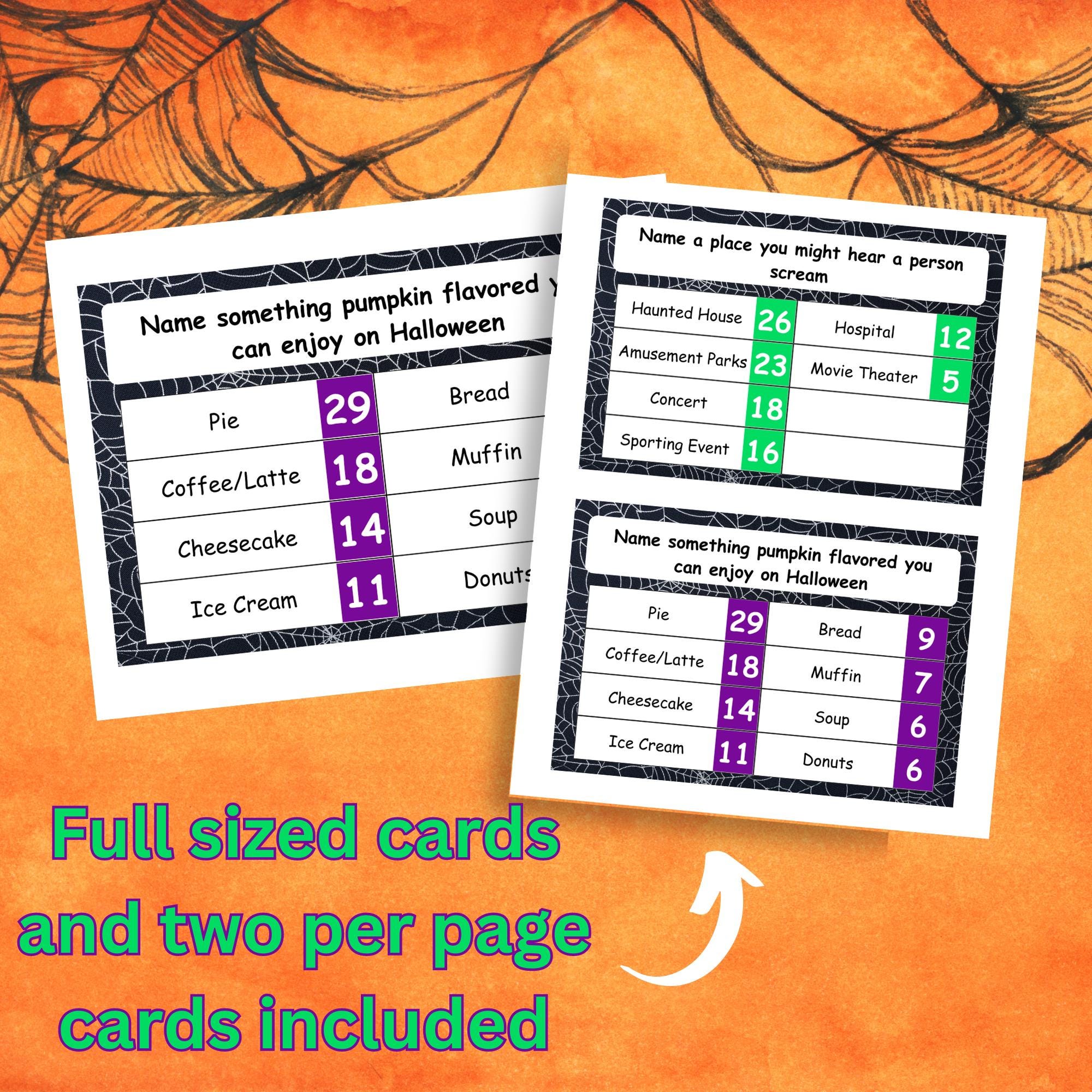 Halloween Friendly Feud Game, Printable Halloween Game, Halloween Party ...