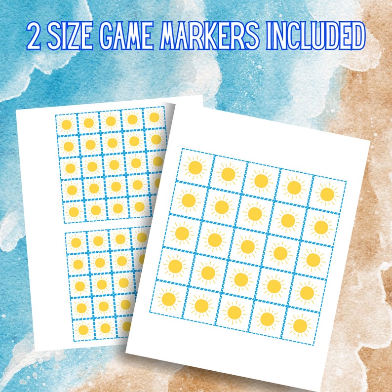 Summer Bingo Game, Summer Bingo Game for Adults and Kids, 30 Summer ...