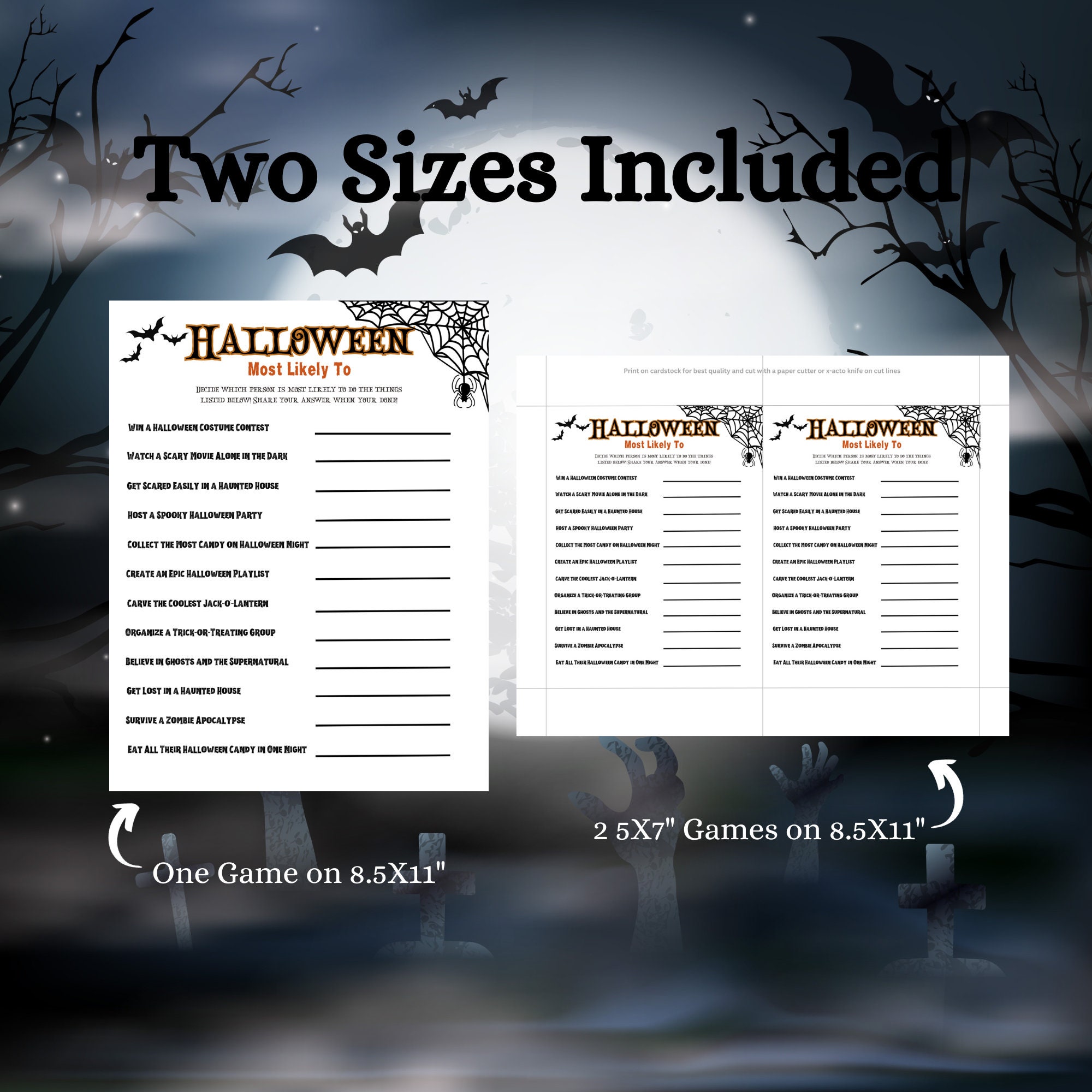 Halloween Game Bundle Halloween Party Games Office Party - Etsy