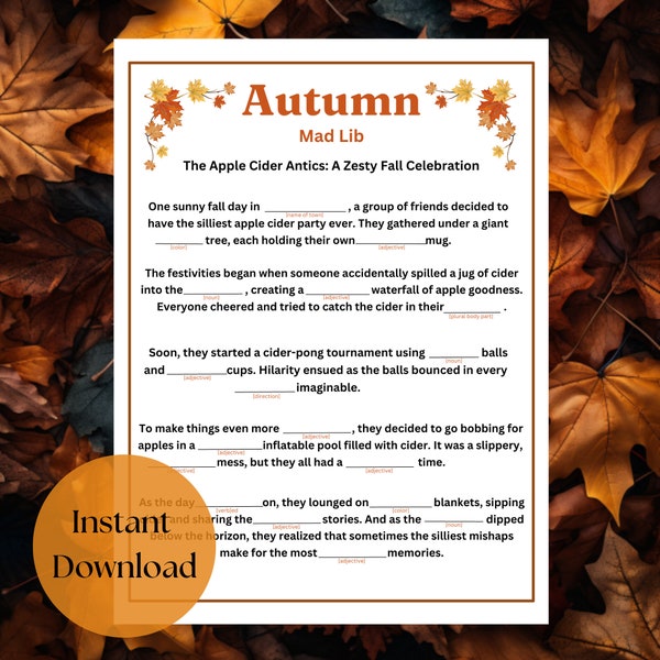 Mad Lib Funny - Etsy