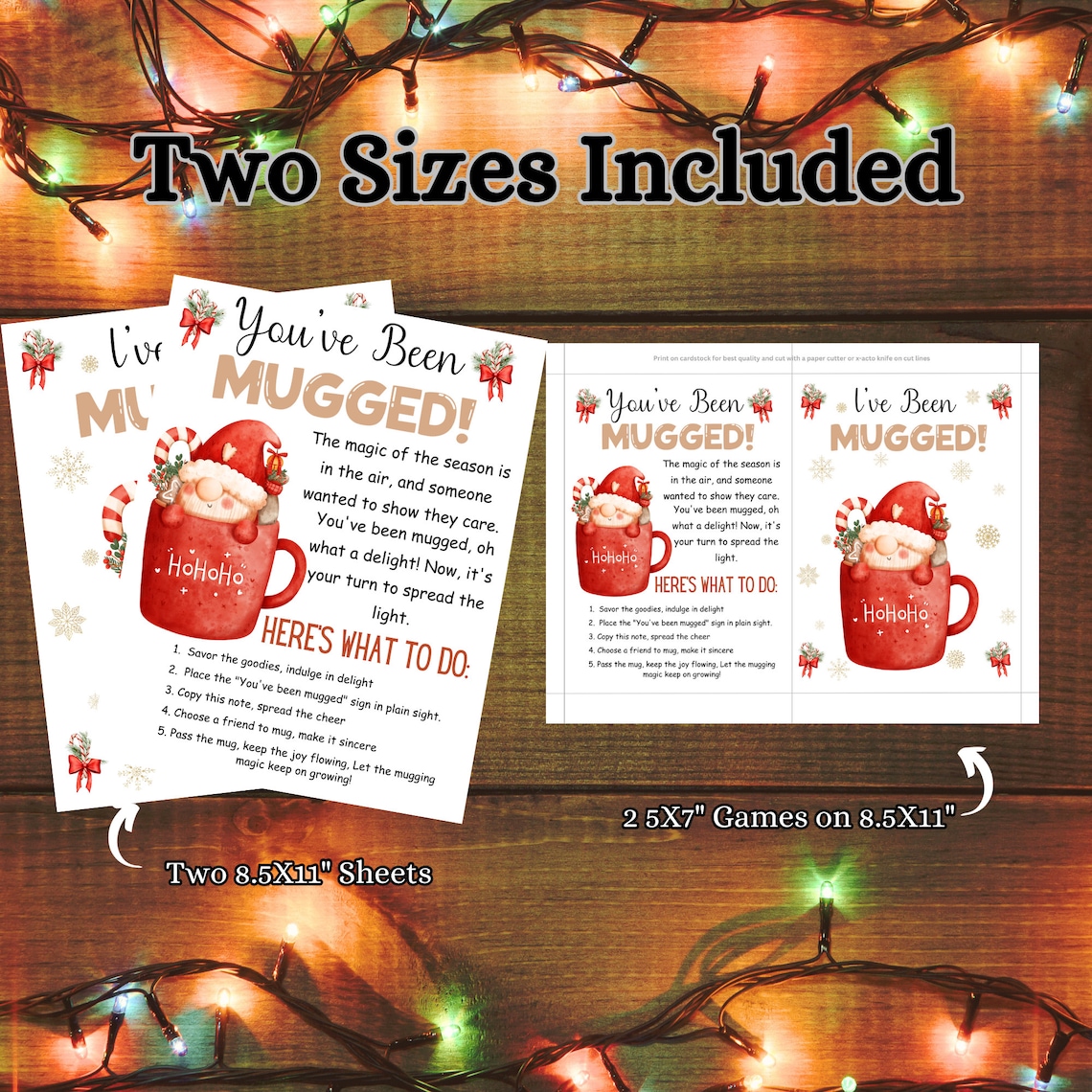 You've Been Mugged Christmas Printable, I've Been Mugged Gnome Sign ...