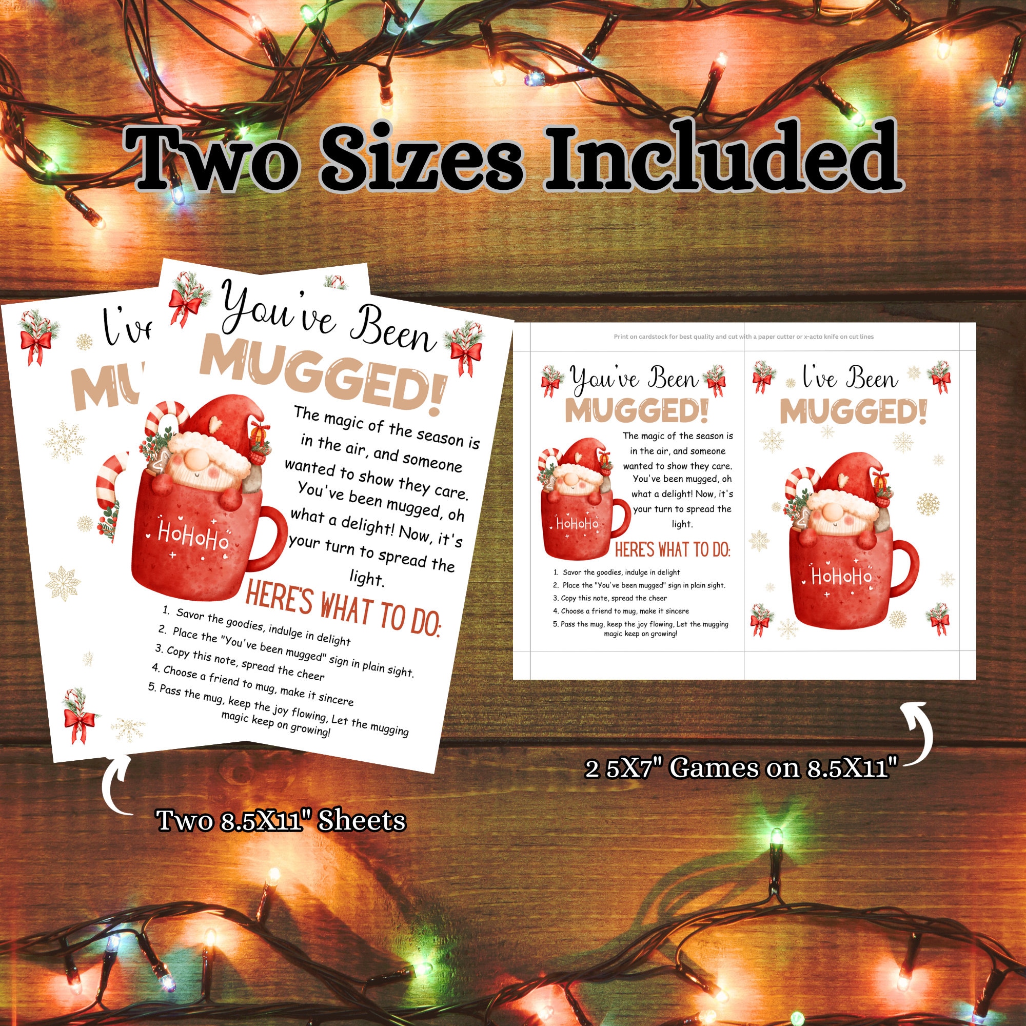 You've Been Mugged Christmas Printable, I've Been Mugged Gnome Sign ...