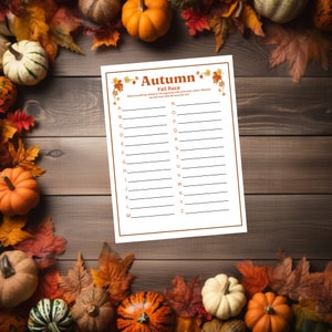 Fall A-Z Race Game, Fall Time Activities, Printable Autumn Party Games ...