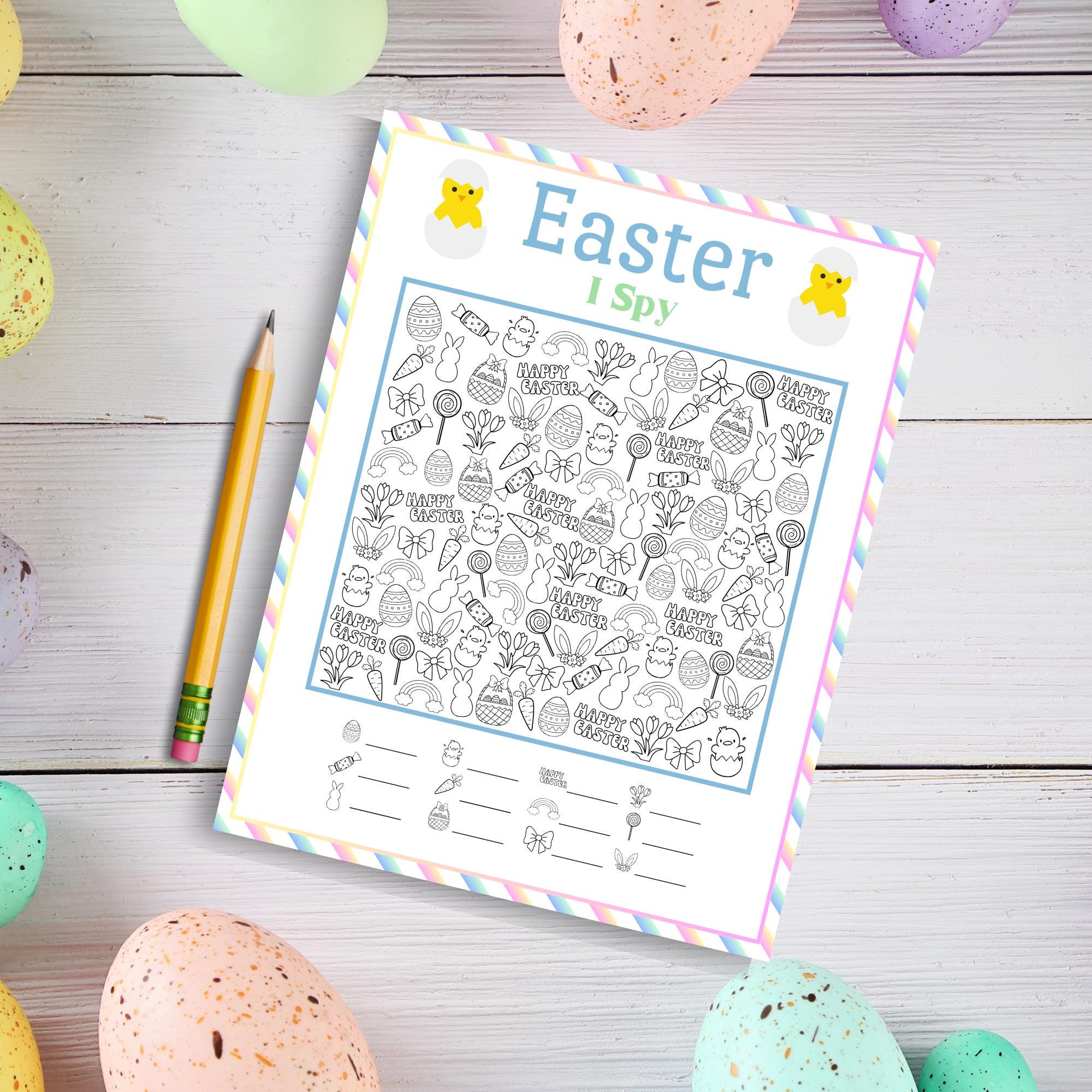 Easter I Spy Game, Easter Activity for Kids, Easter Party Game, Easter ...