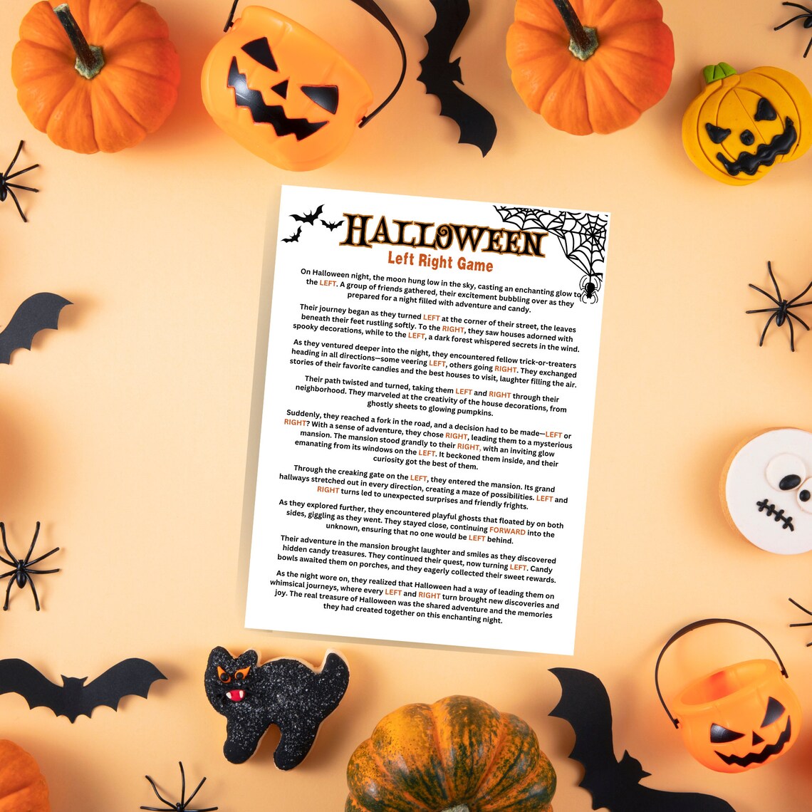 Halloween Left Right Game, Left Right Game, Halloween Games for Adults ...