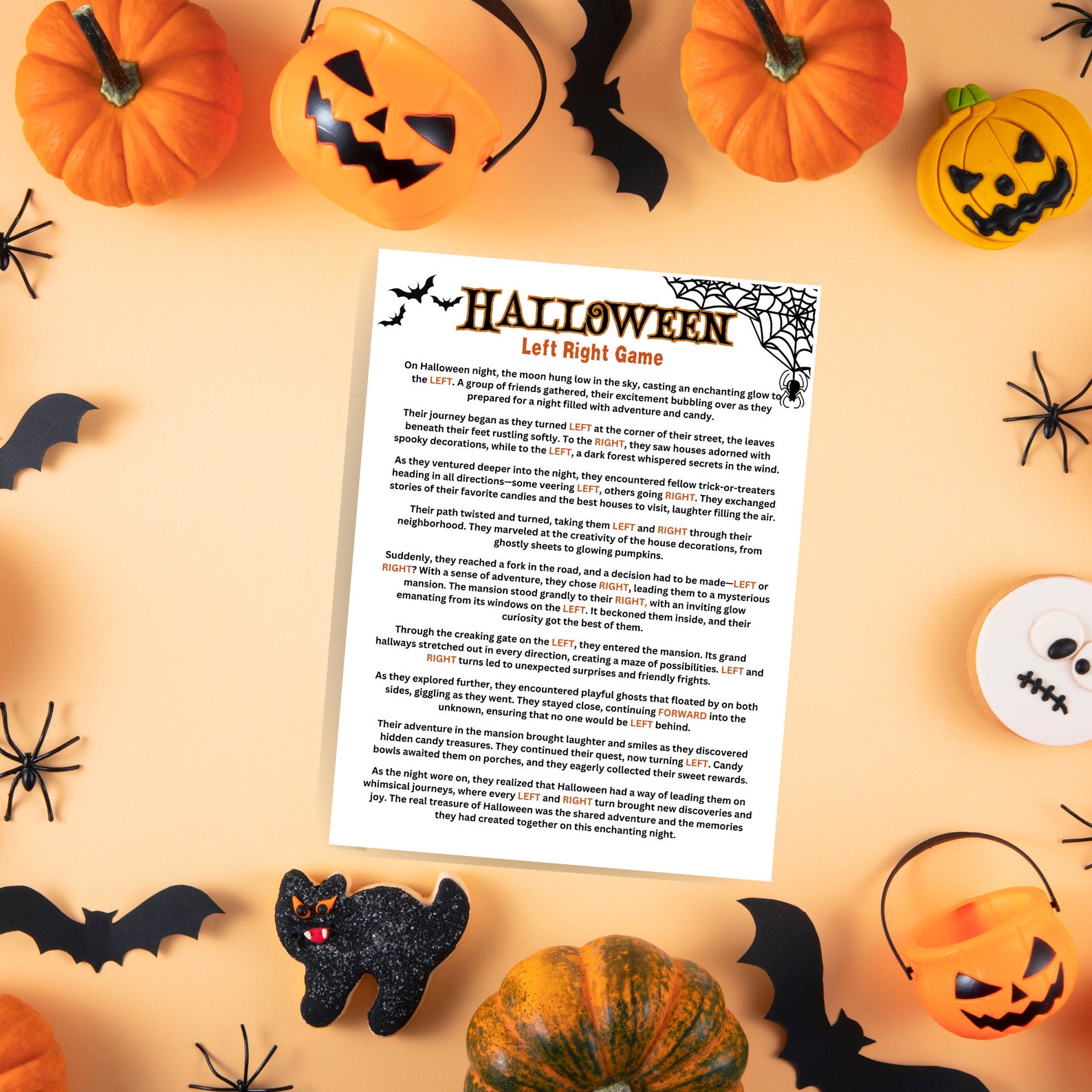 Halloween Left Right Game, Left Right Game, Halloween Games for Adults ...