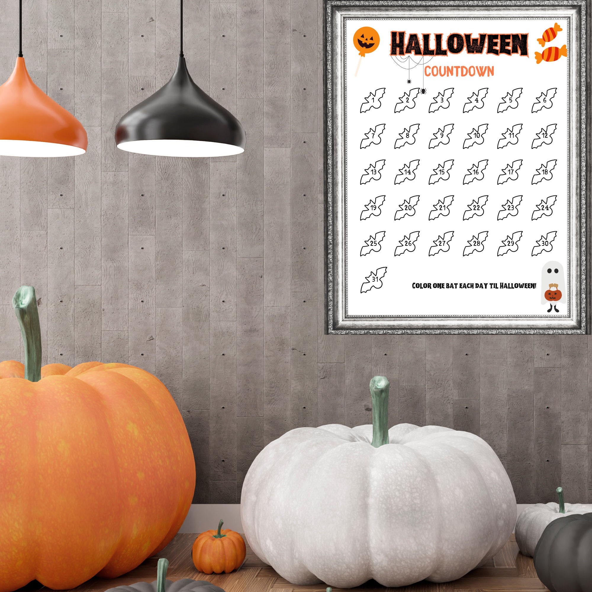 Halloween Countdown Calendar for Kids Halloween Countdown - Etsy