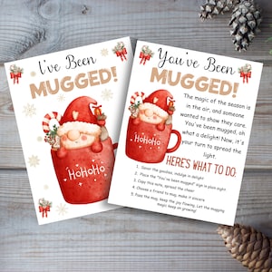 You've Been Mugged Christmas Printable, I've Been Mugged Gnome Sign ...