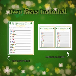St Patrick's Day Emoji Pictionary, Emoji Game, St Patricks Day Party ...