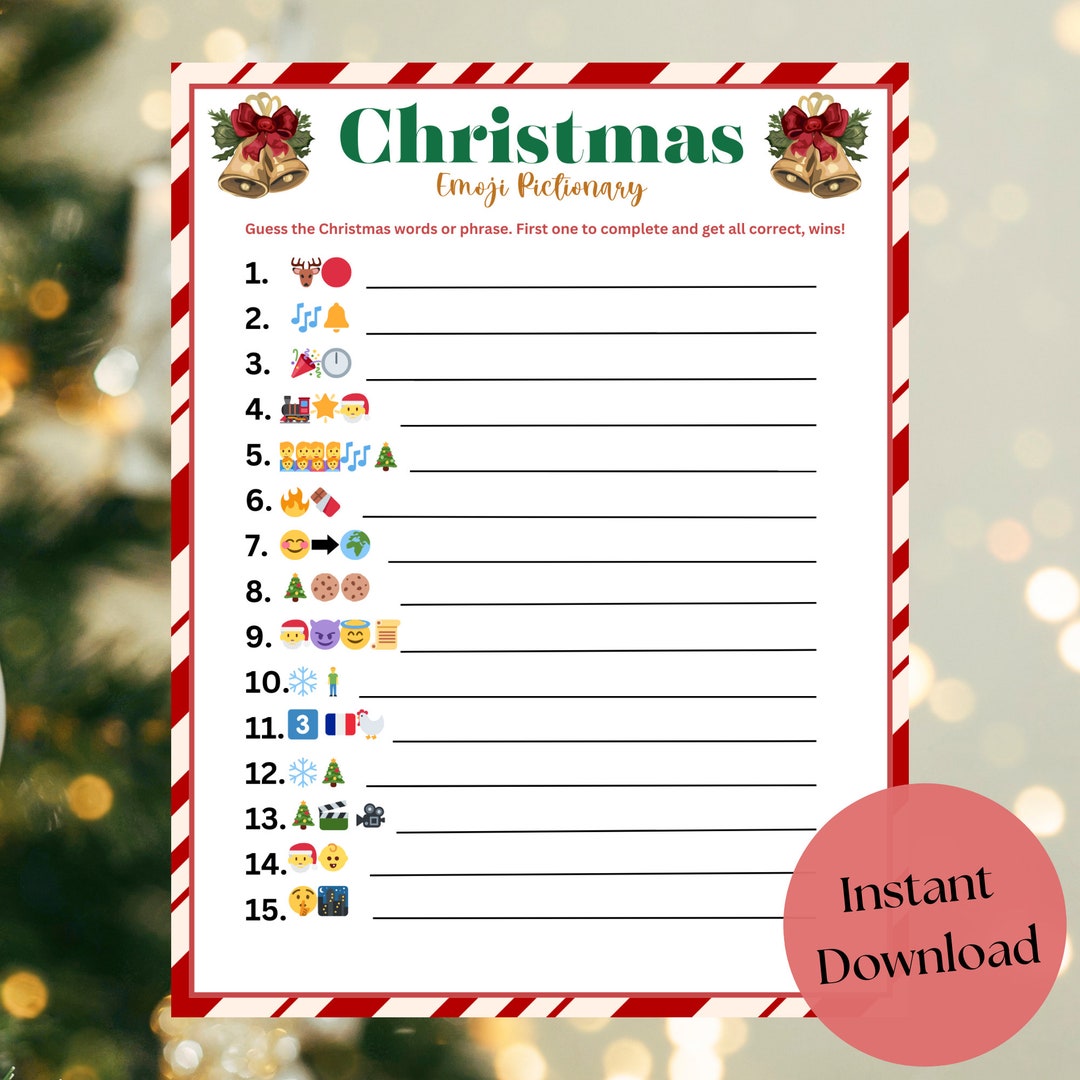 Christmas Emoji Game, Christmas Emoji Quiz, Fun Christmas Game ...