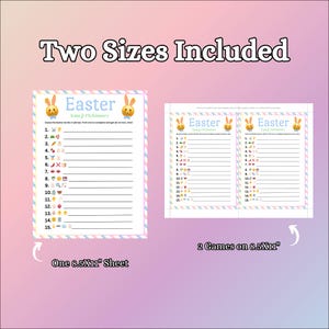 Easter Emoji Pictionary Game, Easter Emoji Game, Emoji Quiz, Printable ...