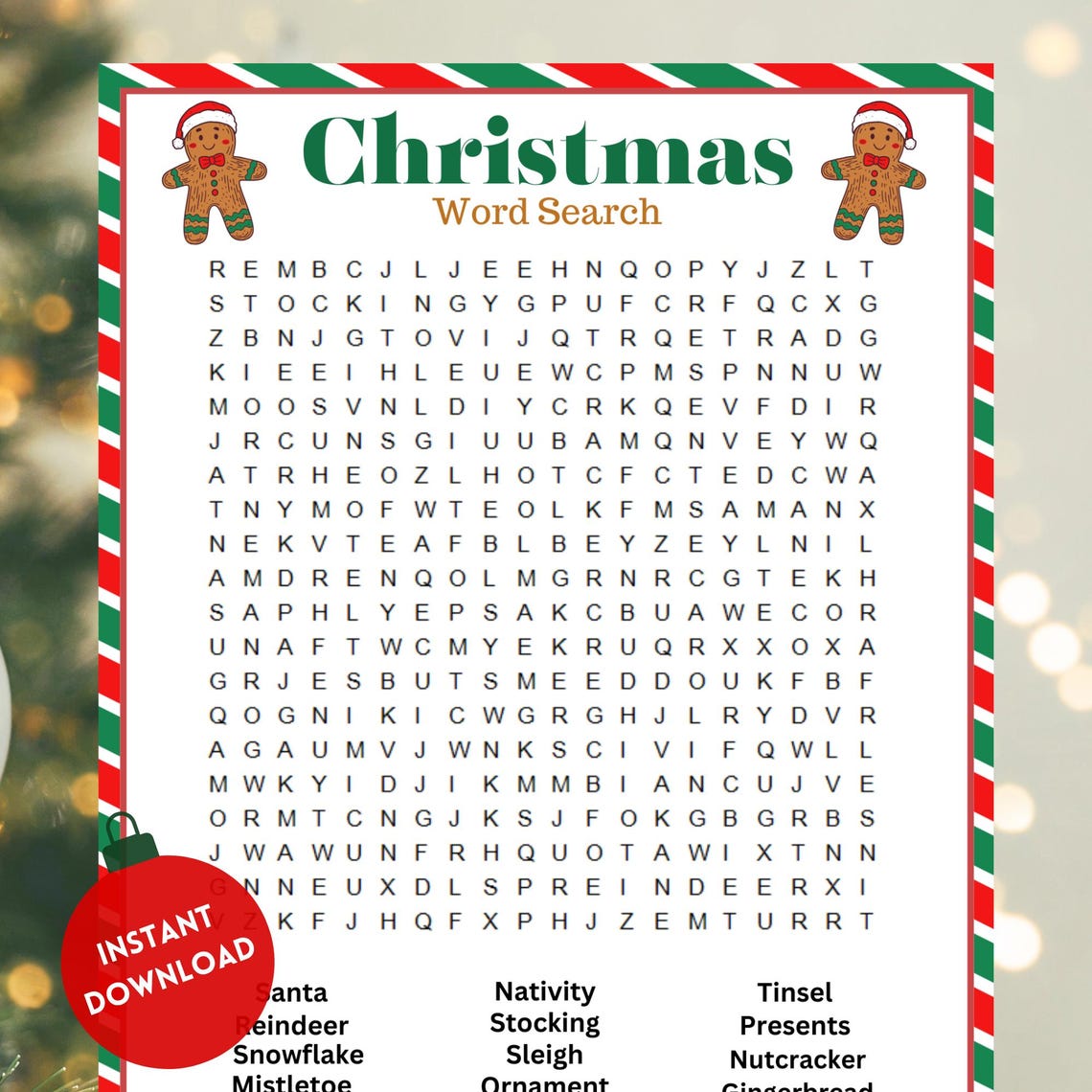 Christmas Word Search, Christmas Word Game, Christmas Activity ...