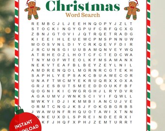 Christmas Word Search, Christmas Word Game, Printable Christmas Game ...