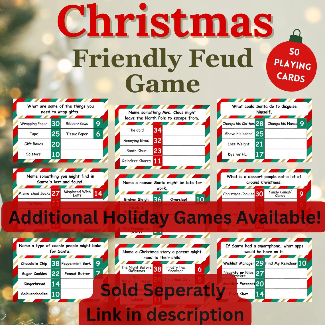 Christmas Song Match Game, Holiday Party Game, Christmas Party Game ...