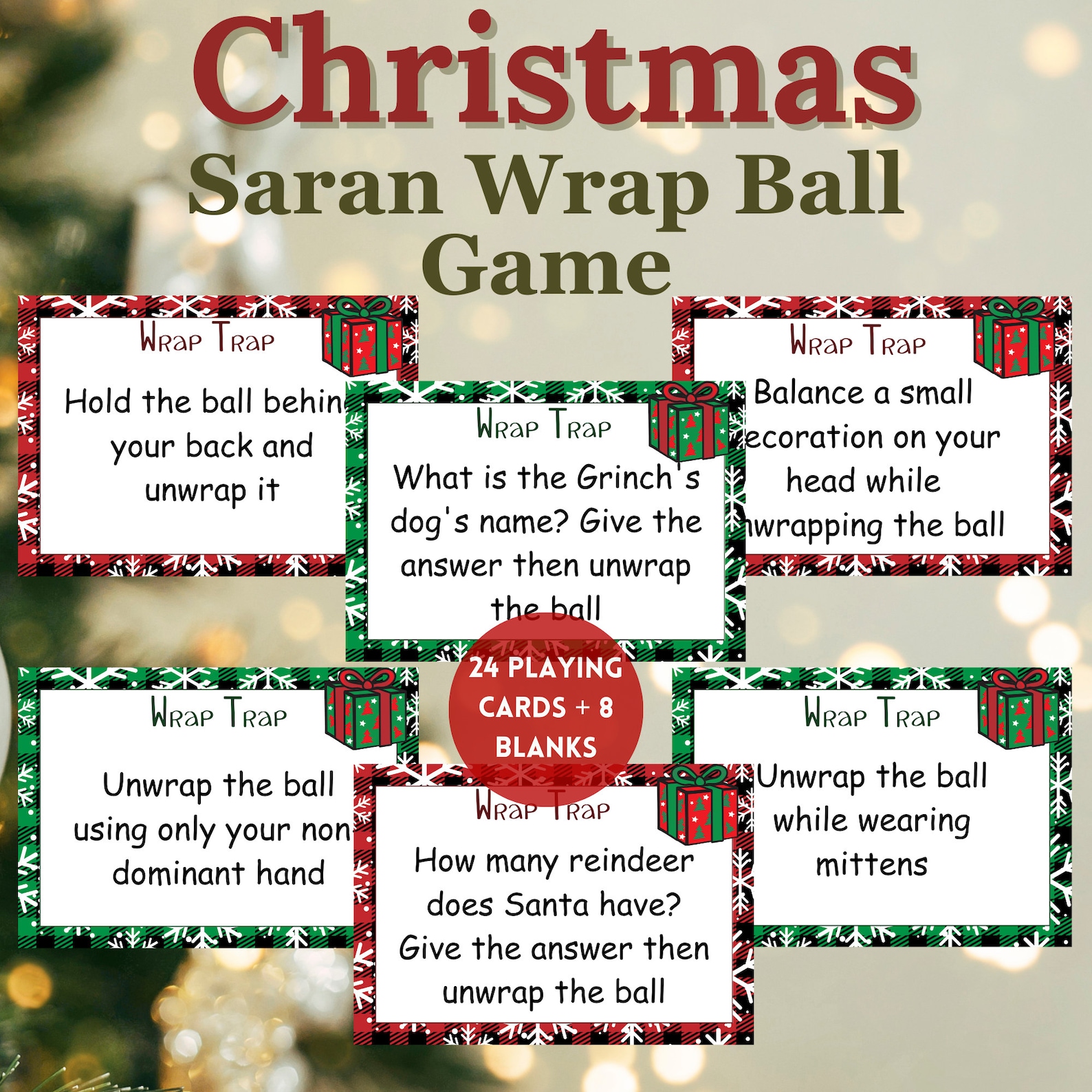 Saran Wrap Game, Saran Wrap Ball Game, Xmas Family Games, Saran Wrap ...