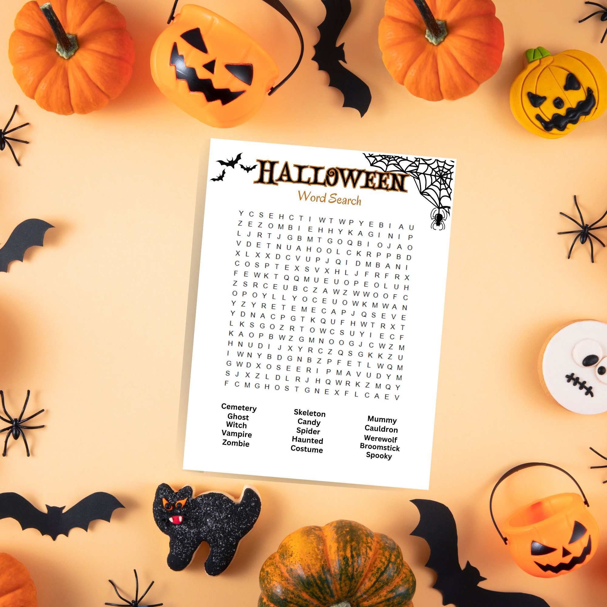 Halloween Word Search, Word Search Puzzle, Halloween Puzzle, Halloween ...