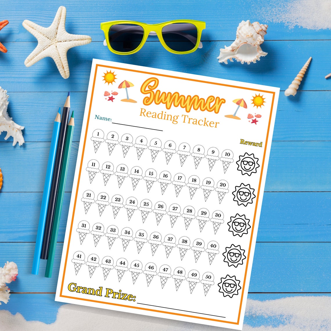 Summer Reading Tracker for Kids, Summer Reading Log, Reading Log for ...