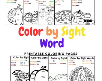 Color by Sight Word - Etsy