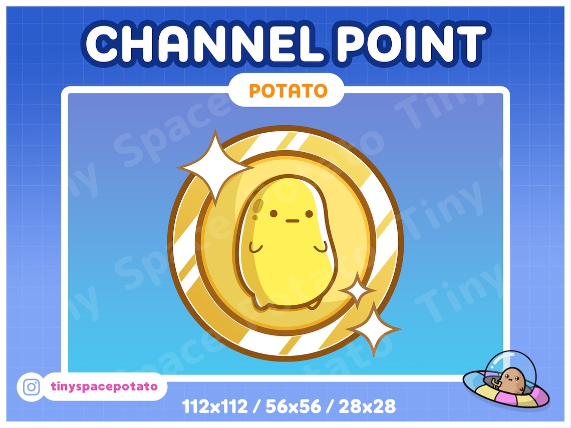 Channel Points Icon Funny Potato Channel Points Twitch - Etsy