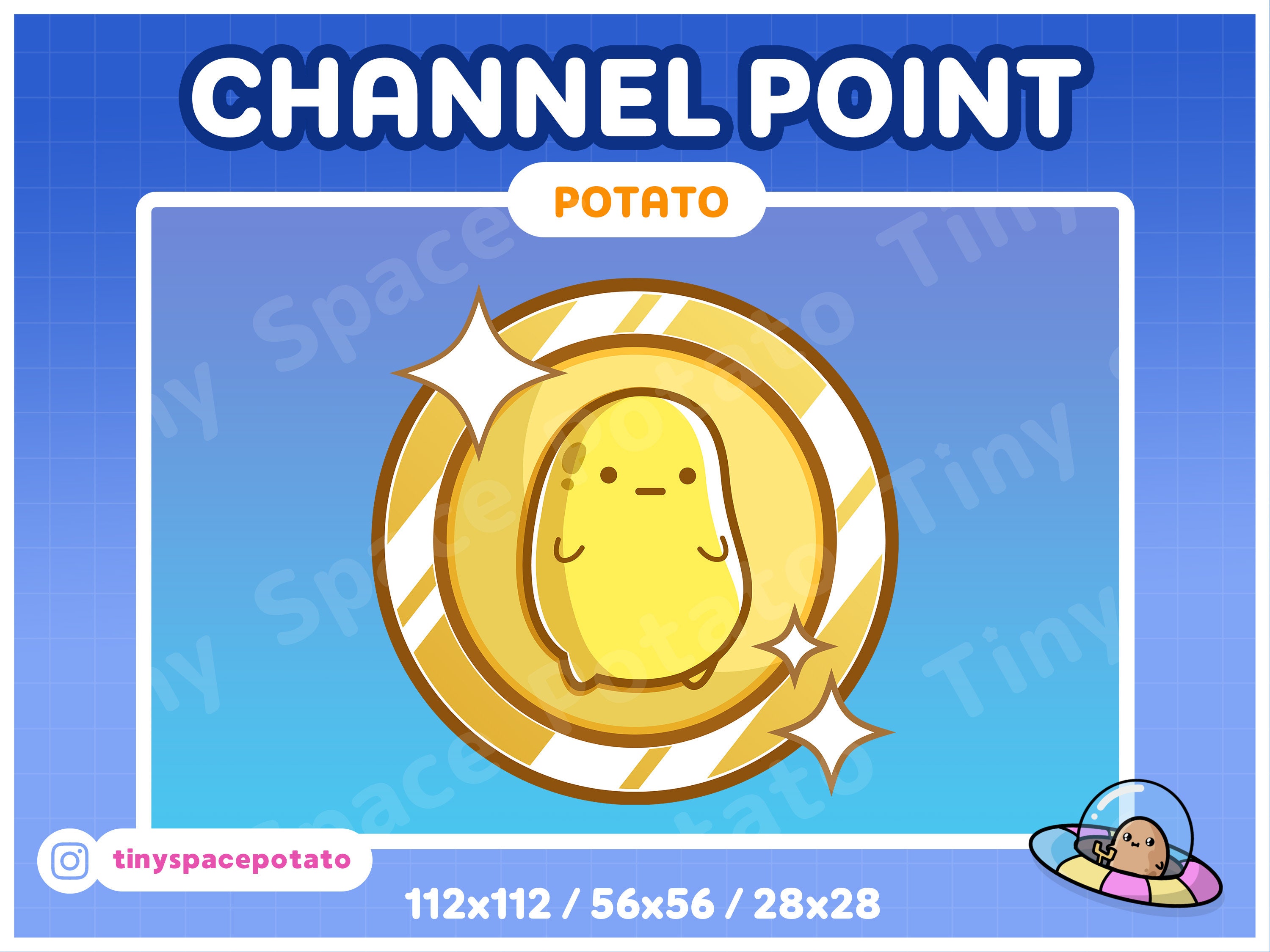 Channel Points Icon Funny Potato Channel Points Twitch - Etsy
