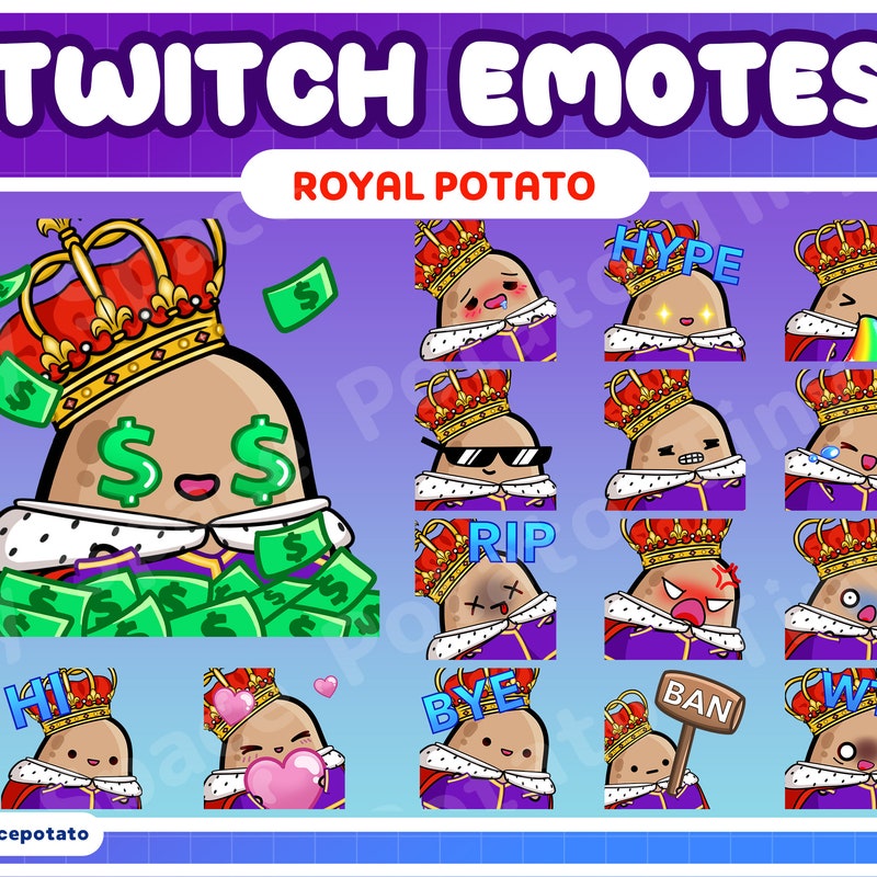 Royal Twitch Emotes - Etsy