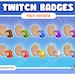 Twitch Sub Badges Fart Potato (SET OF 10) Funny Twitch Badges Poop Sub ...