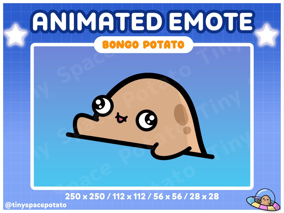 Animated Emote Bongo Potato Bongo Emote Animated Twitch Emotes - Etsy