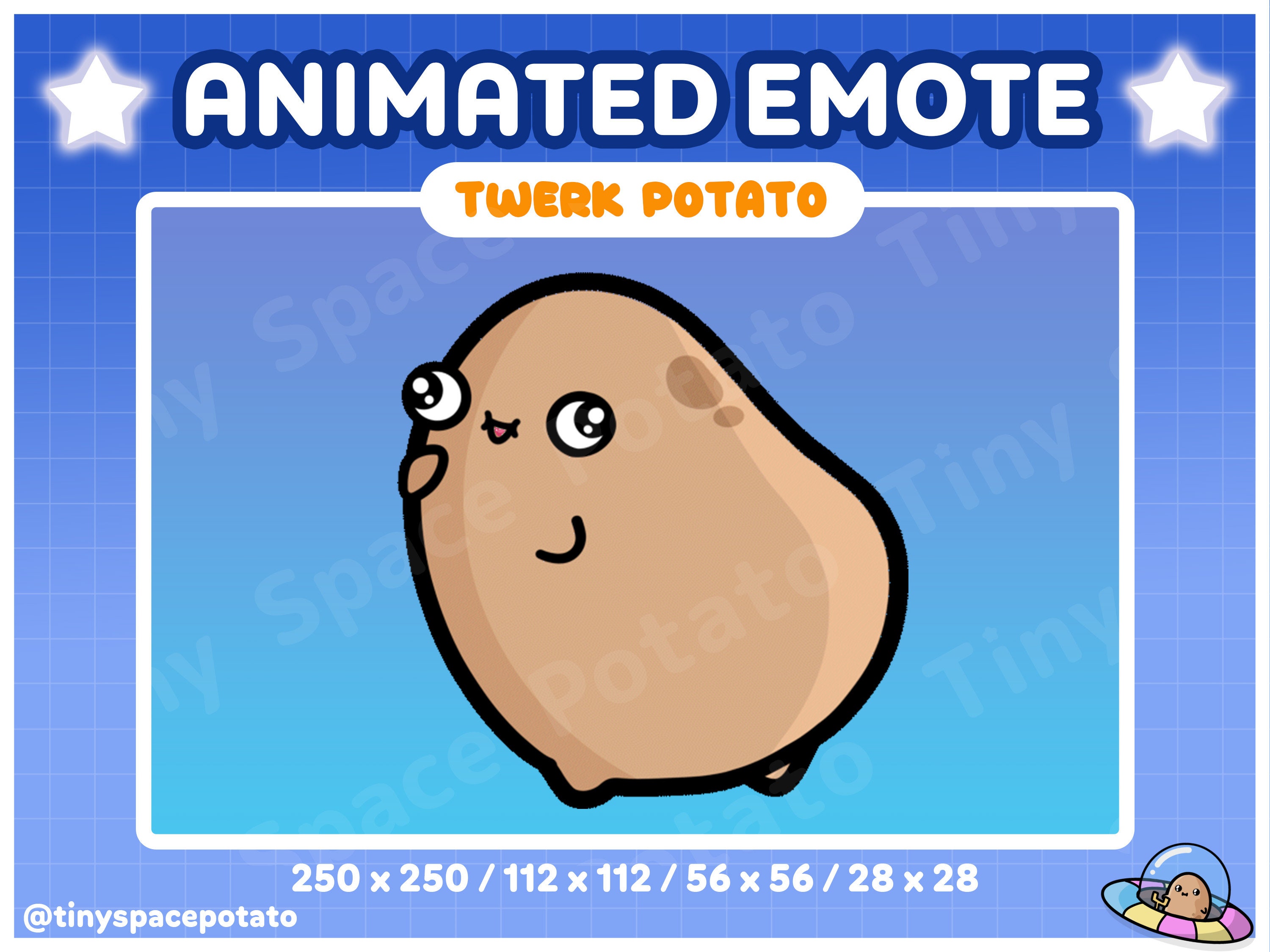 Animated Emote Twerk Potato Twerk Emote Animated Twitch Emotes Custom ...