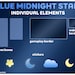 Twitch Overlay Package Animated Blue Moon Clouds - Etsy