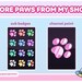 Twitch Badge Flair Sparkle Paw Print (SET of 12) Vtuber Assets Cat Sub ...
