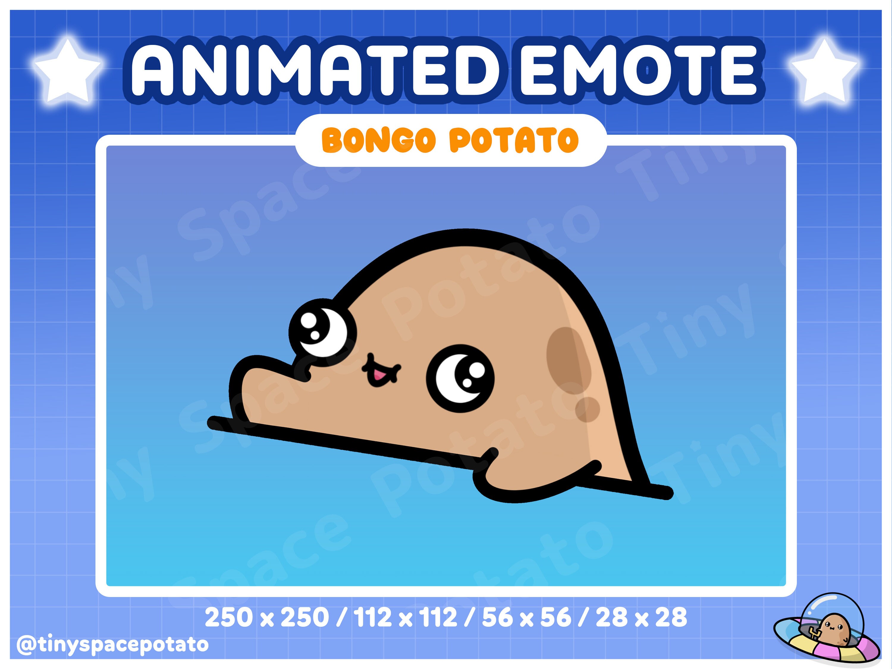 Animated Emote Bongo Potato Bongo Emote Animated Twitch Emotes Custom ...
