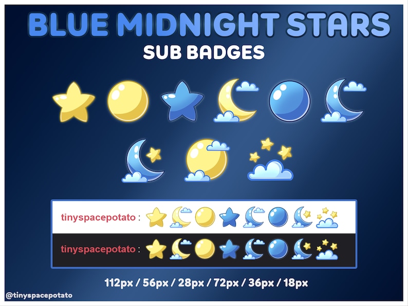Twitch Overlay Package Animated Blue Moon Clouds - Etsy