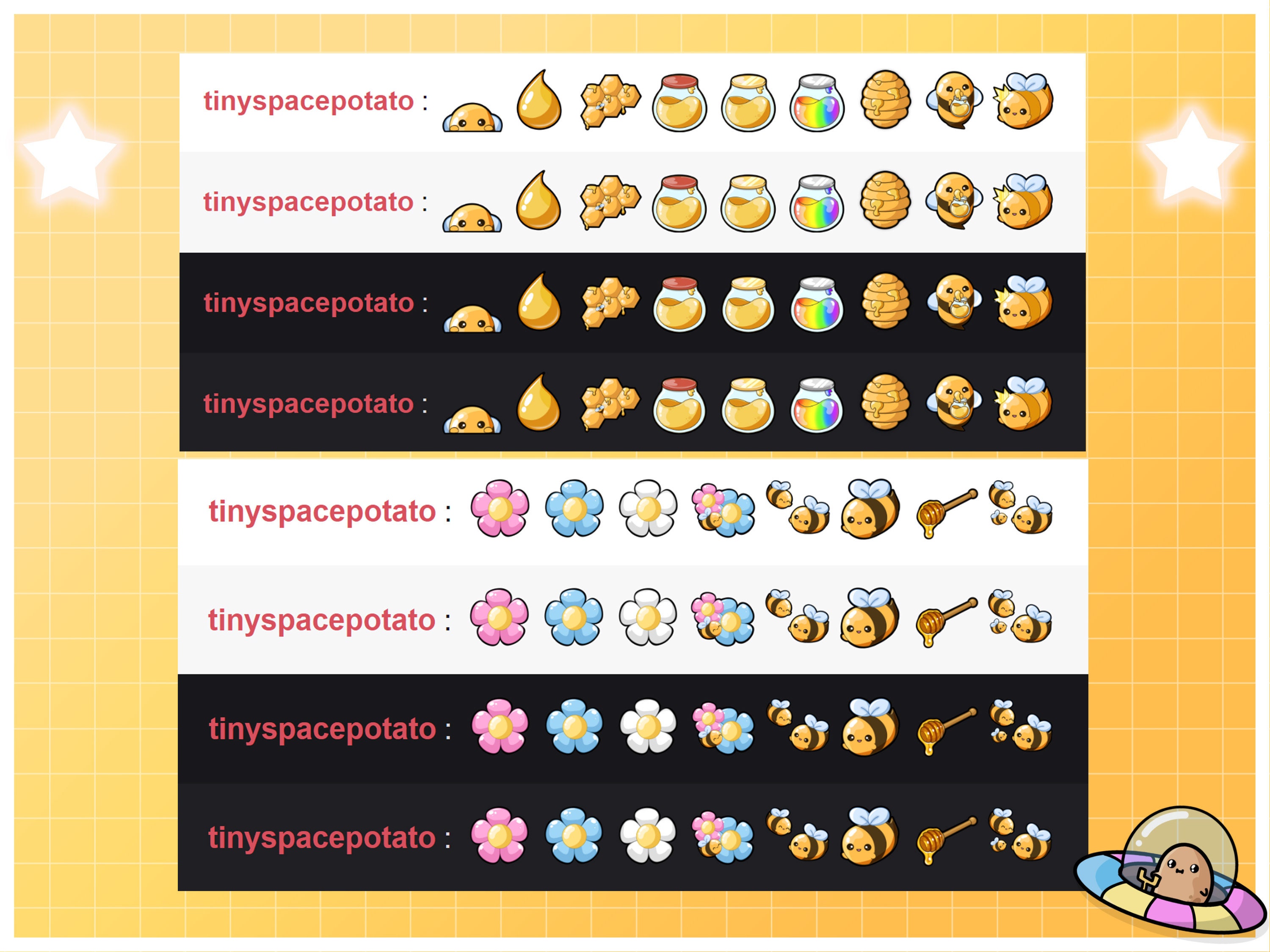 Twitch Sub Badge Honey Bees (SET OF 18) Cute Twitch Badges Bee Badge ...
