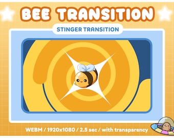 Kawaii Bee Animated Stream Transition Twitch Transition, OBS, Stream ...