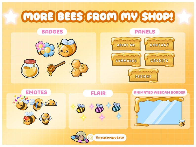 Twitch Transition Bee Honey Cute Animated Stinger Transition - Etsy