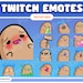 Twitch Emotes Pack Potato (SET OF 15) Emotes Bundle Twitch Emotes ...