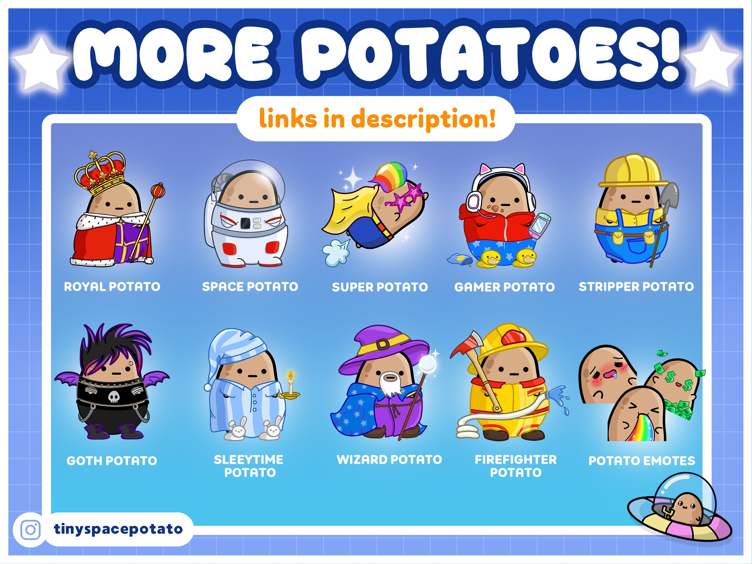 Twitch Sub Badges Vampire Potato (SET of 6) Goth Twitch Badges Witch ...