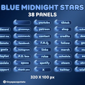 Twitch Overlay Package Animated Blue Moon Clouds - Etsy