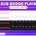 Twitch Badge Flair Sparkle Paw Print (SET of 12) Vtuber Assets Cat Sub ...