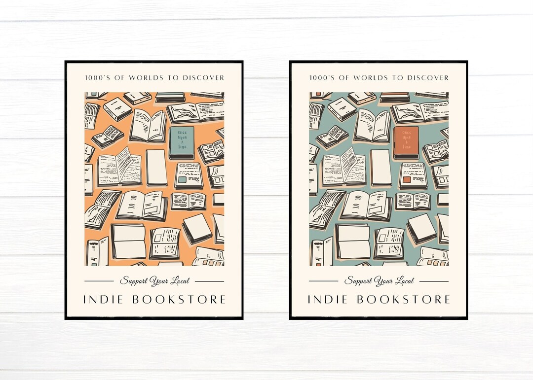 Support Your Local Bookstore Wall Art | Instant Download | Receive 2 ...